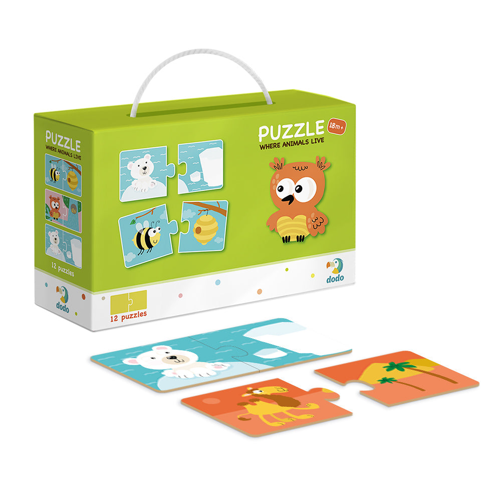 Dodo Puzzle Duo Where Animals Live – Halilit